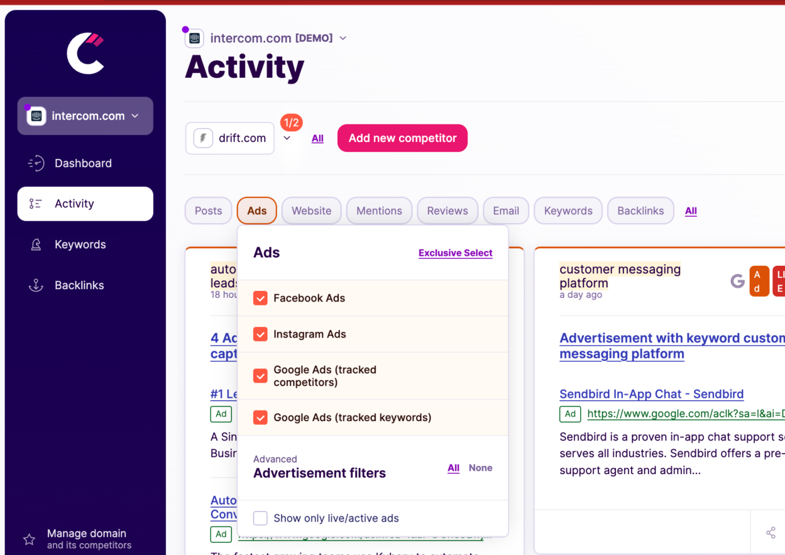How to find and analyze competitor ads - Competitors App